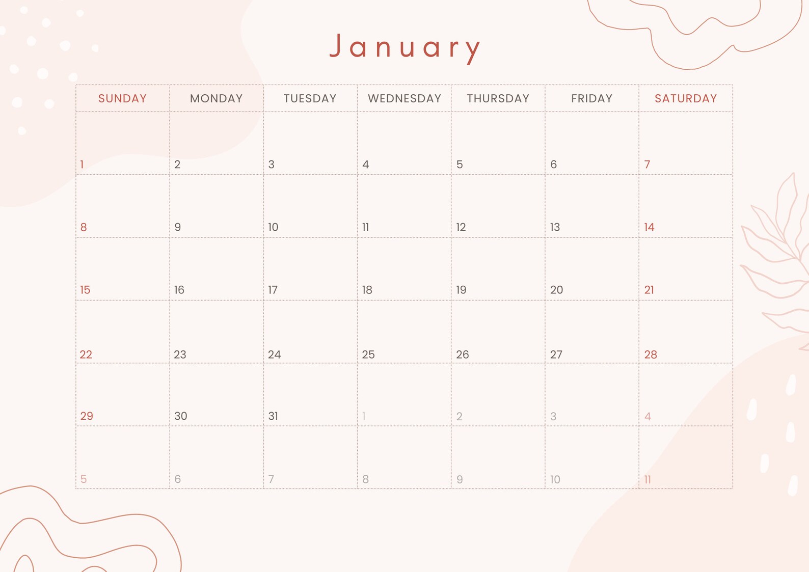 Beige Aesthetic 2023 Calender | Printable Calender | Digital Download ...