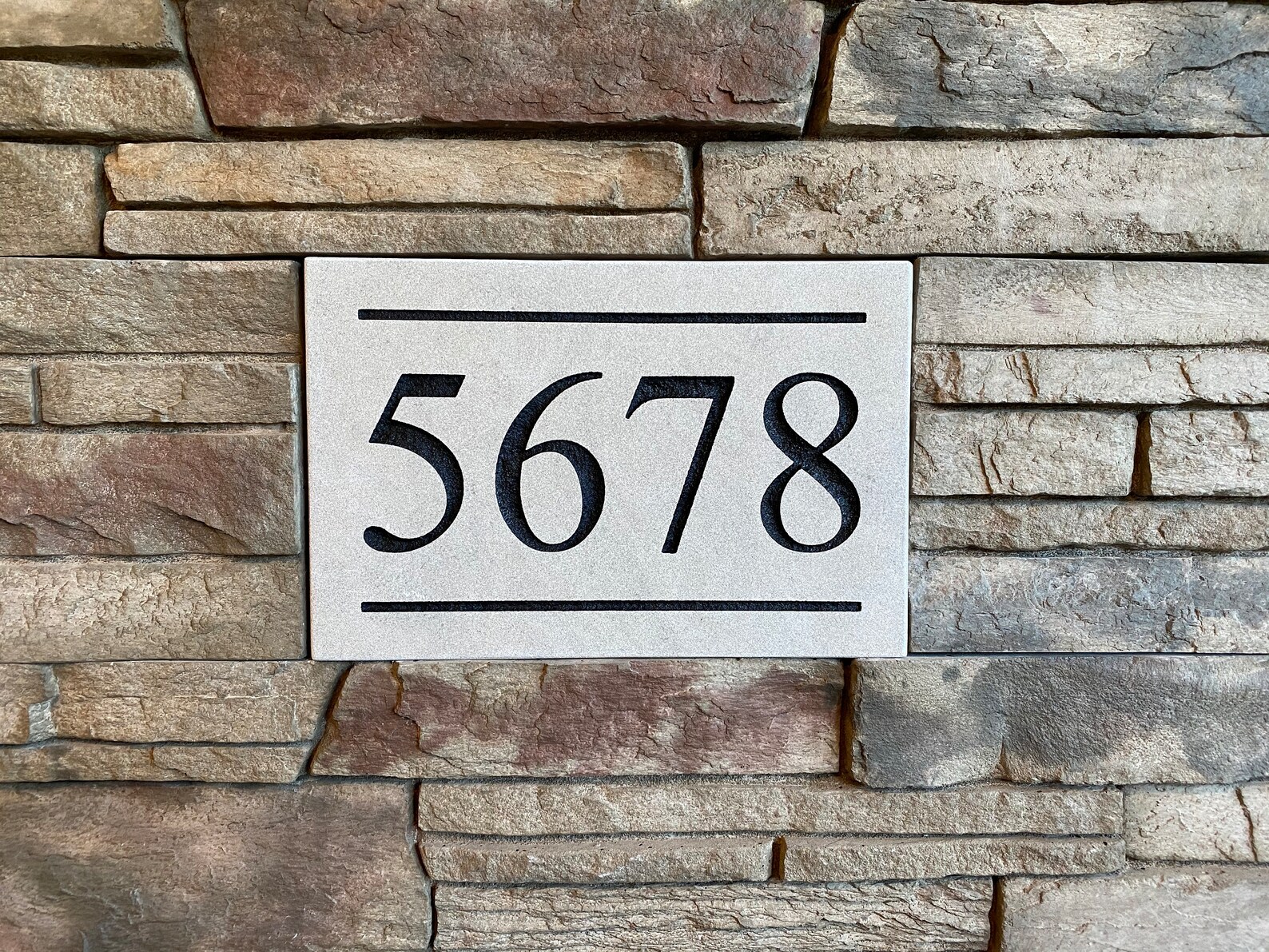 Custom Engraved Address Stone Plaque for Versetta Stone Siding - Etsy
