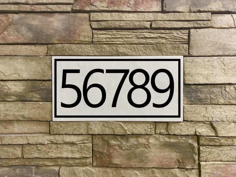 Versetta Address, up to 5 Numbers, SQUARE BORDER - for Versetta Stone ...