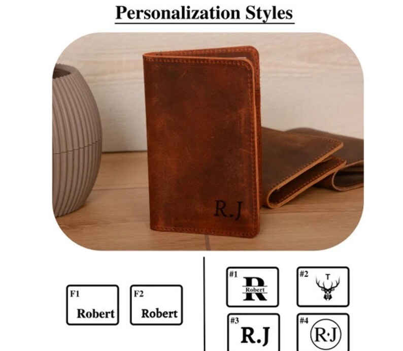 Personalized Slim Leather Wallet, Minimalist Credit Card Wallet ...
