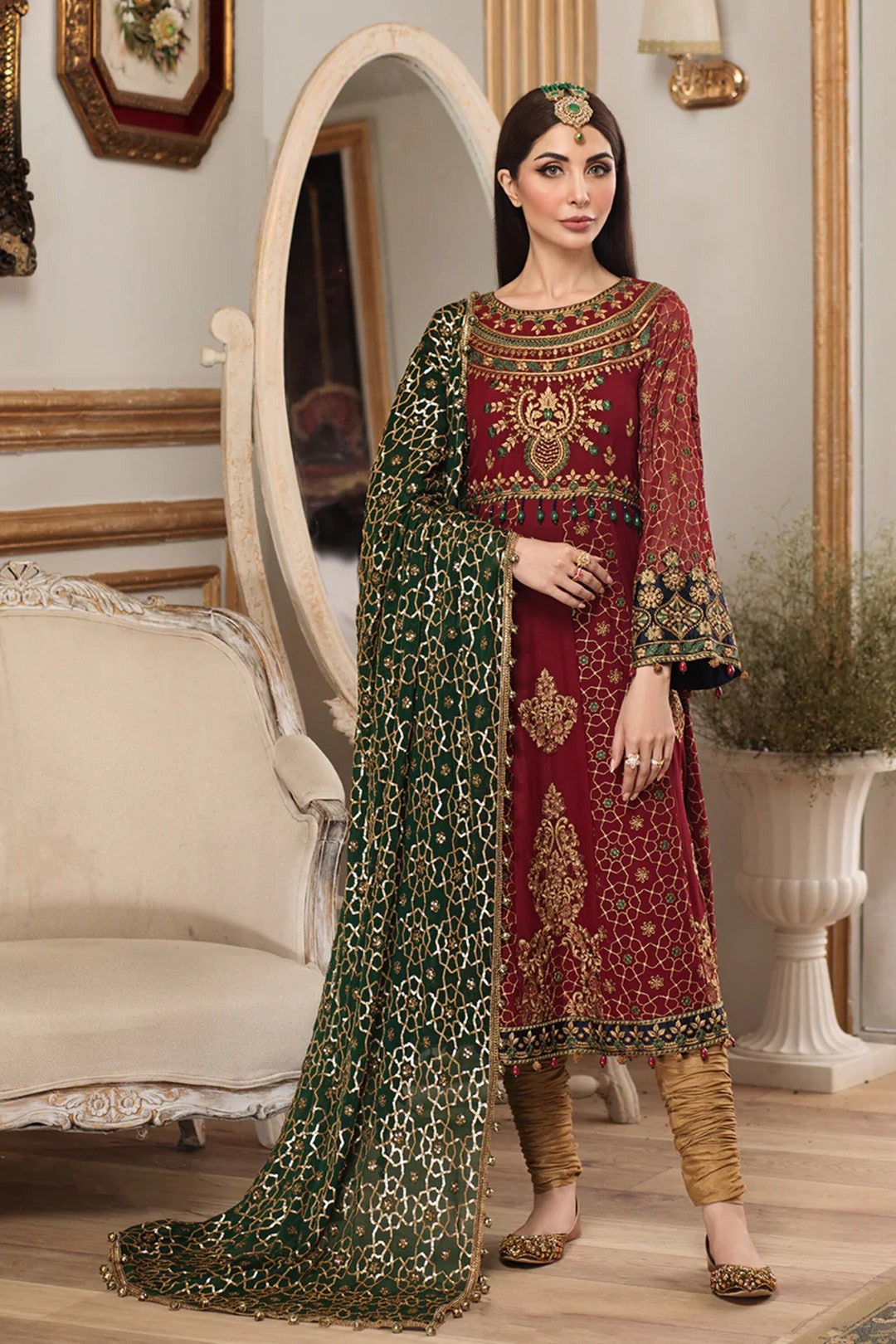 Ladies Shalwar Kameez, Designer Wear Suit, 3 Piece, Custom Stitched ...