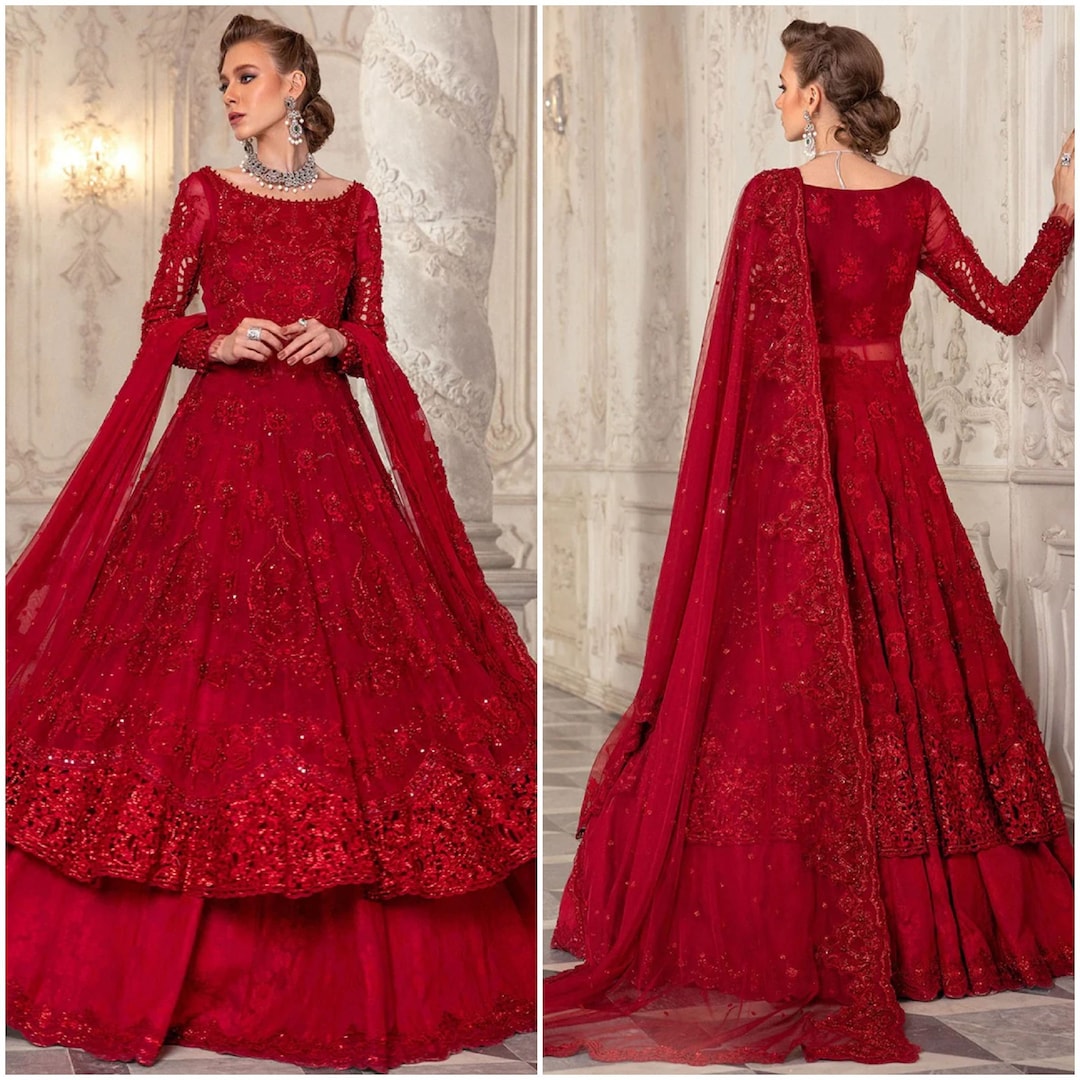 Pakistani Indian Women Pure Organza Maxi Suit, Hit Maria B Design ...