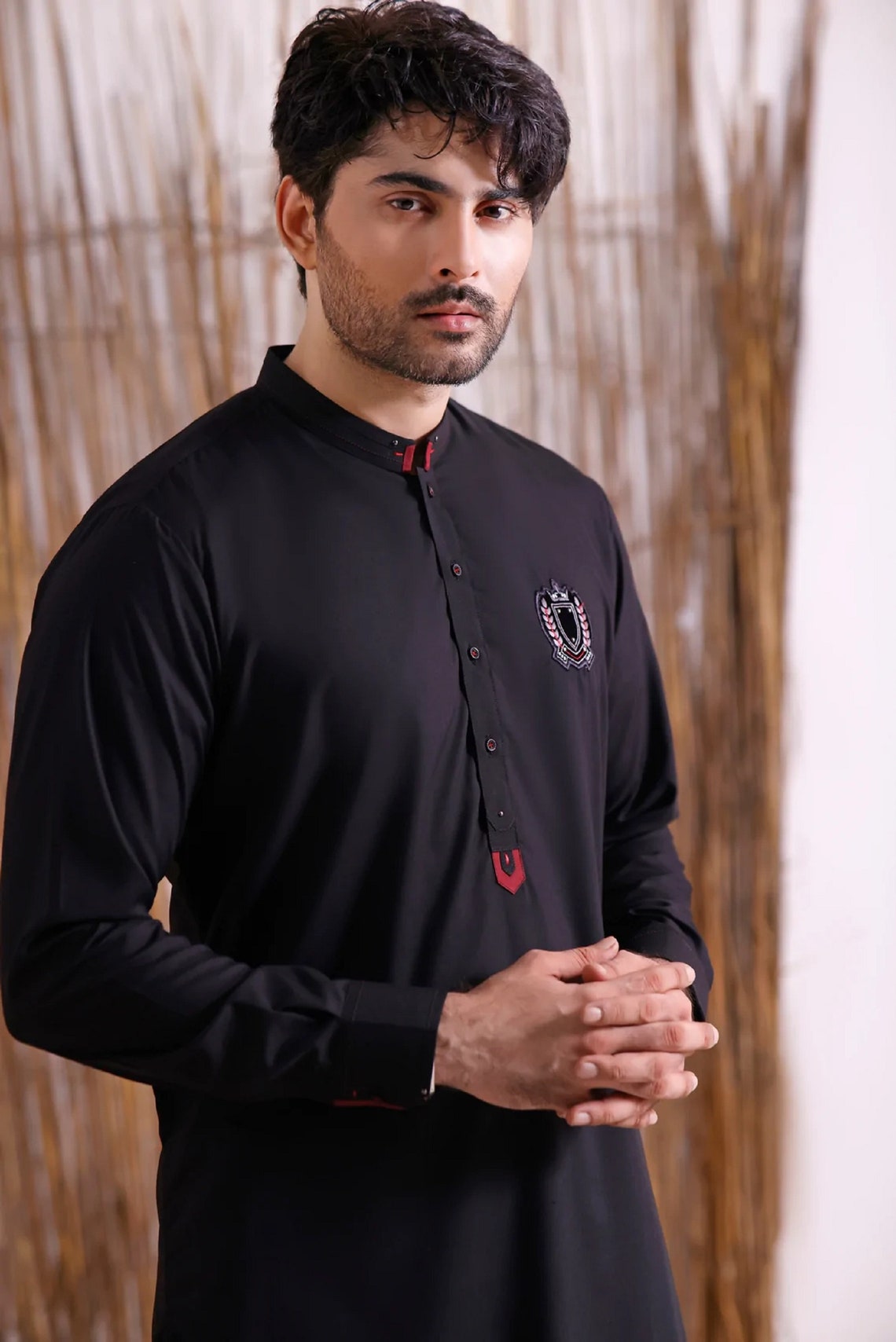 Black Shalwar Kameez: Pakistani Indian Men's Wedding Outfit - Etsy