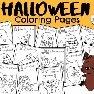 Halloween Coloring Pages - Etsy