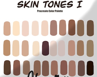 PROCREATE COLOR PALETTE // Skin Tones // 30 Colors for iPad Procreate ...