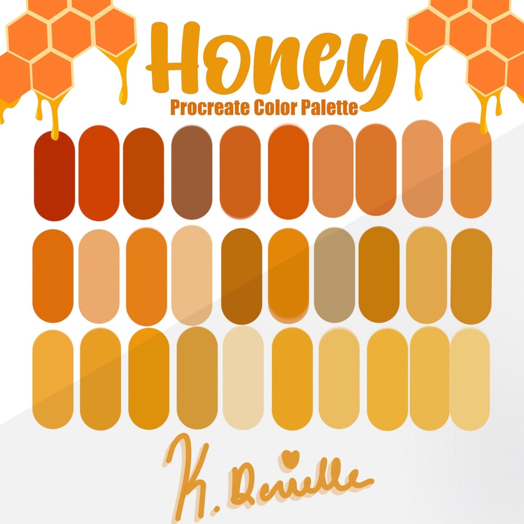 Procreate Color Palette - Honey I Procreate Color Palette | Color ...