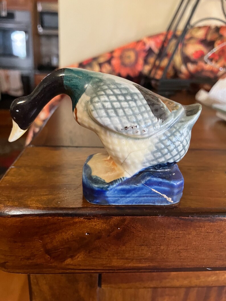 Porcelain Goose Figurine - Etsy