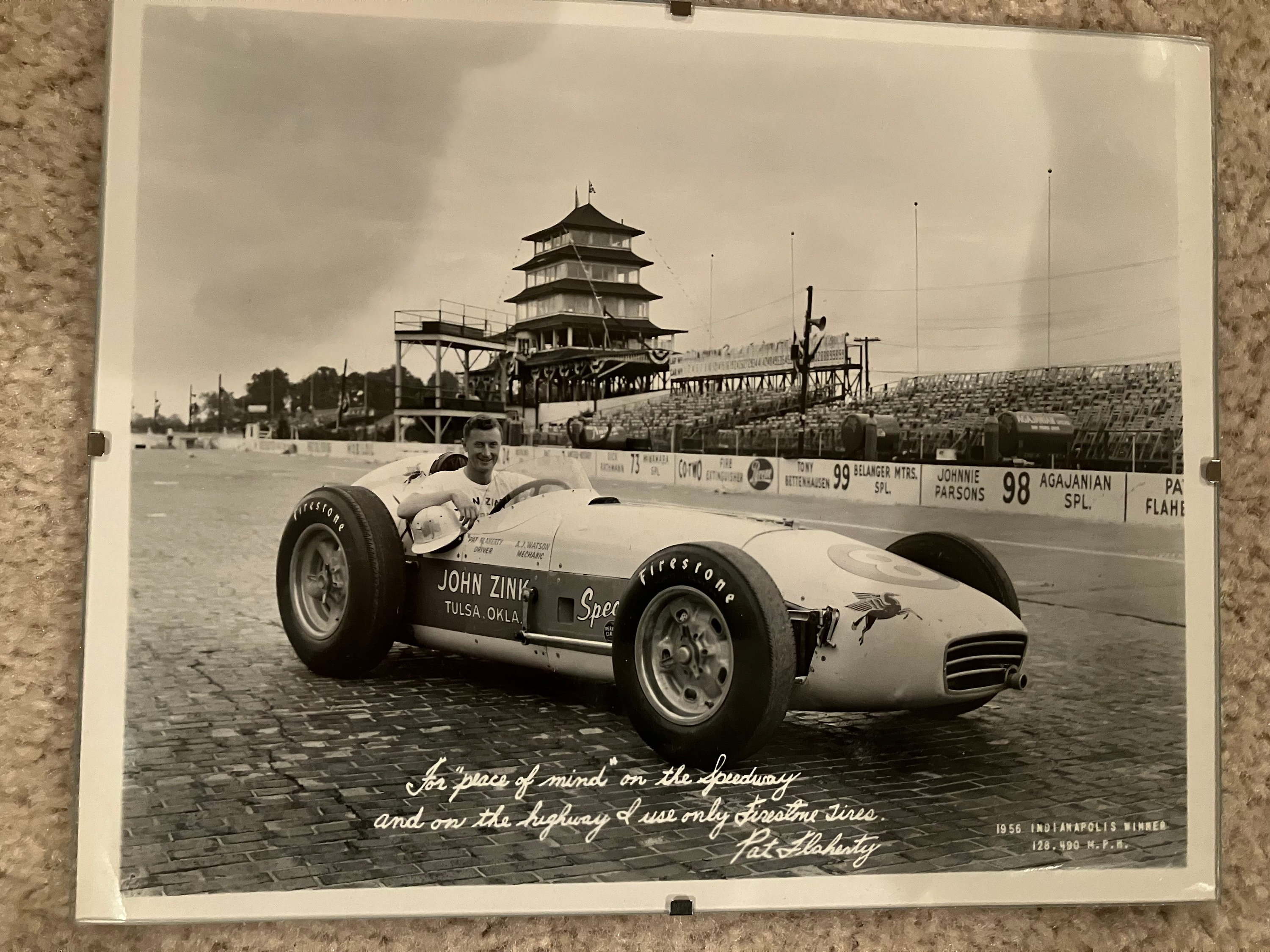 John Zink Race Car Driver 1956 Framed Picture - Etsy