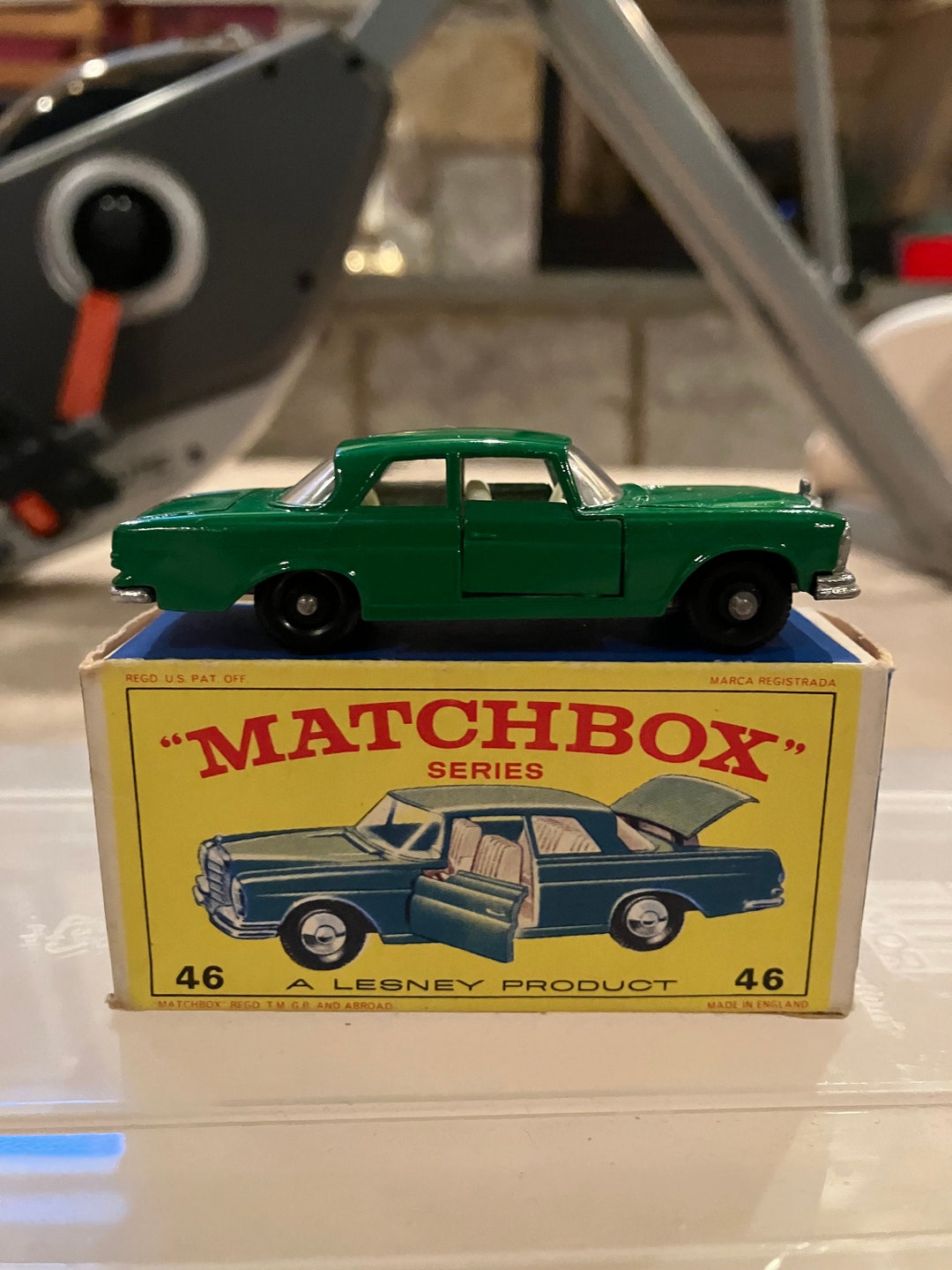 Lesney Matchbox #46 Green Mercedes 300 SE Coupe With Original Box - Etsy