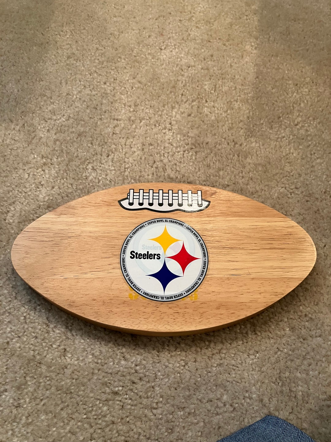 Pittsburgh Steelers Super Bowl XL Champs Wood Football Decoration - Etsy
