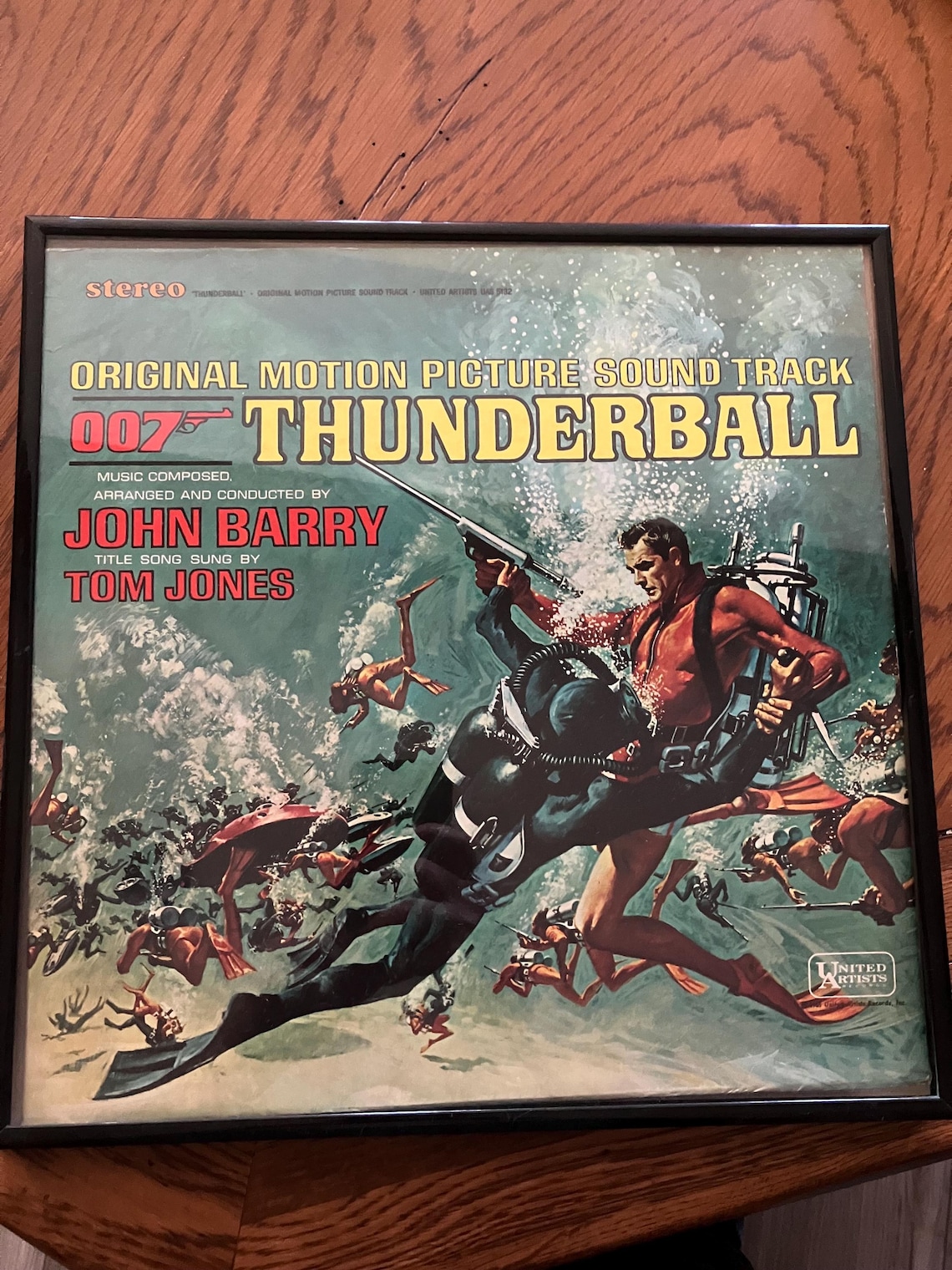 Thunderball James Bond Sean Connery Framed Soundtrack Record - Etsy