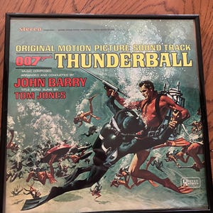 Thunderball James Bond Sean Connery Framed Soundtrack Record - Etsy