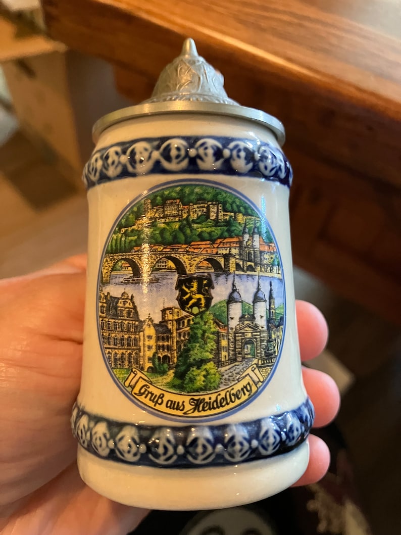 Mini Lidded Beer Stein Shot Glass Heidelberg - Etsy