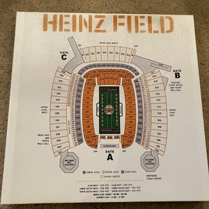 Heinz Field Seating Chart on Canvas - Etsy