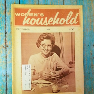 Vintage Women's Household Magazine December1968 - Etsy