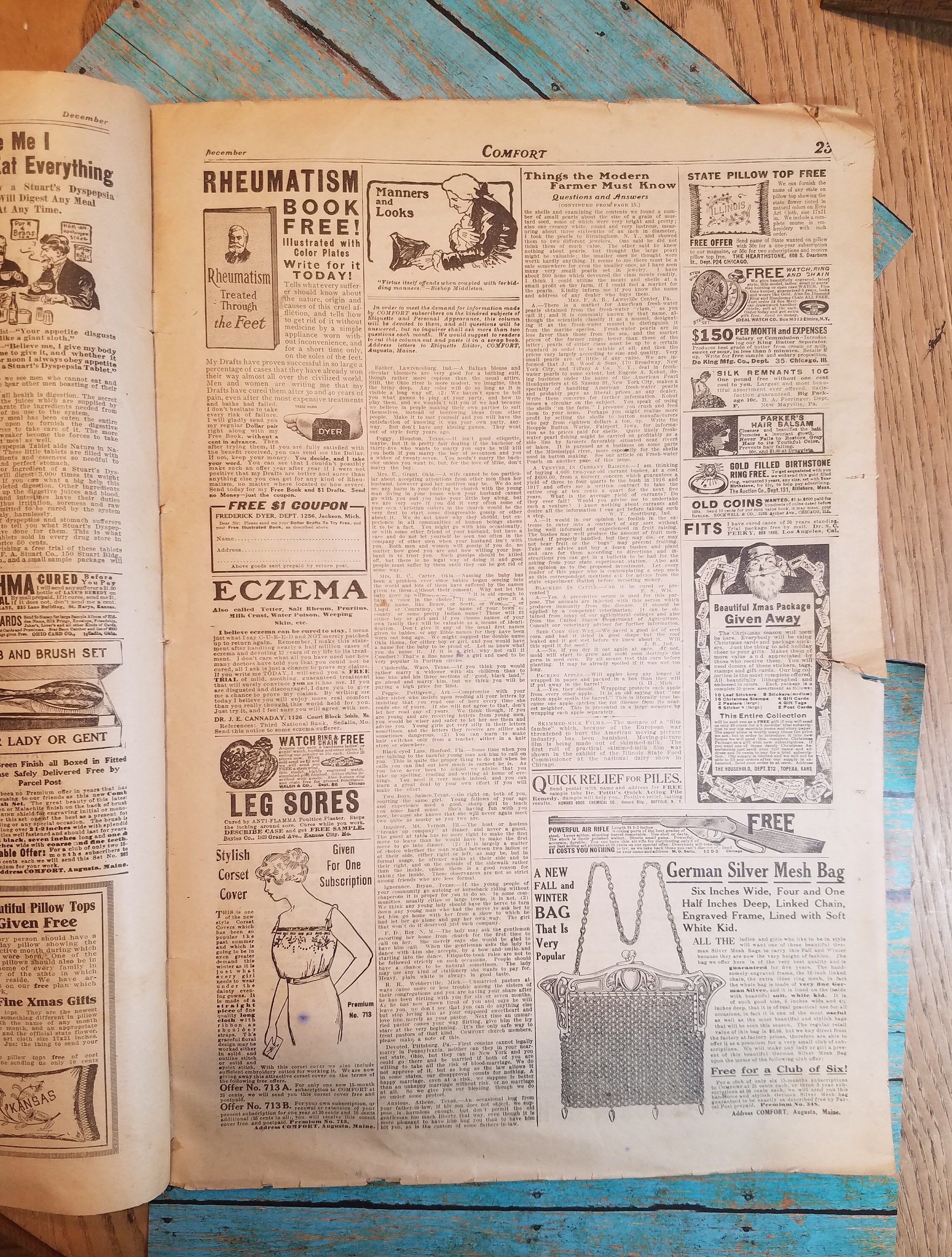 Antique Magazine Comfort December 1914 - Etsy