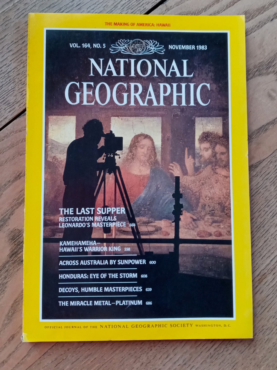 National Geographic Magazine November Vol 164 No 5 the Last Supper - Etsy