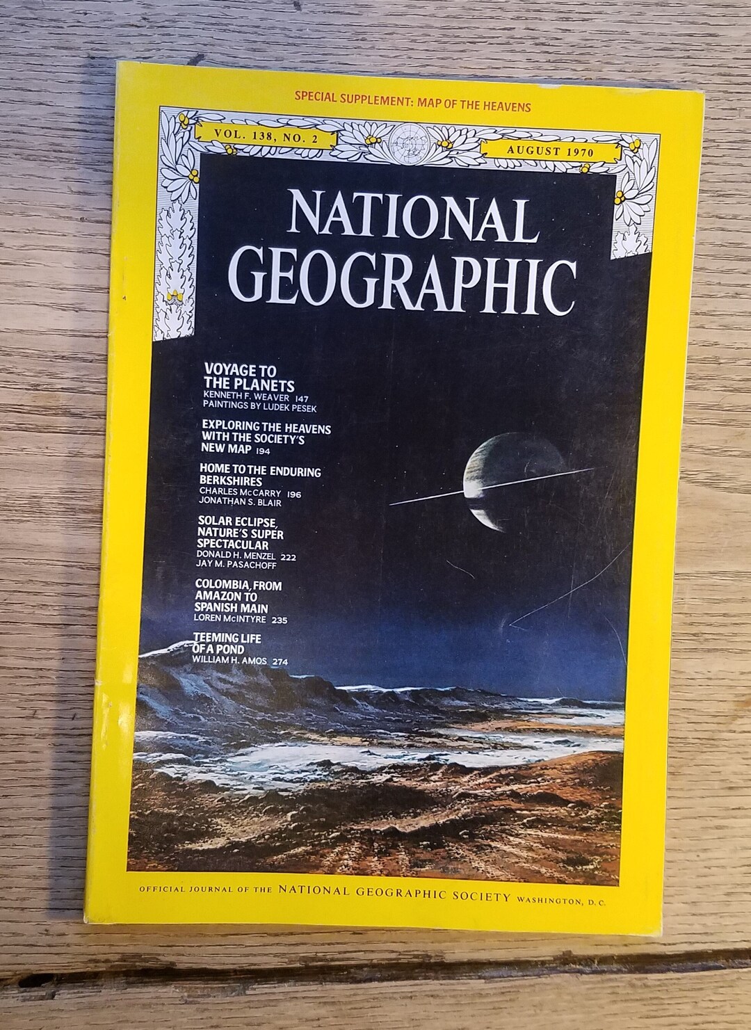 National Geographic Magazine August 1970 Vol 138 No 2 Voyage to the ...