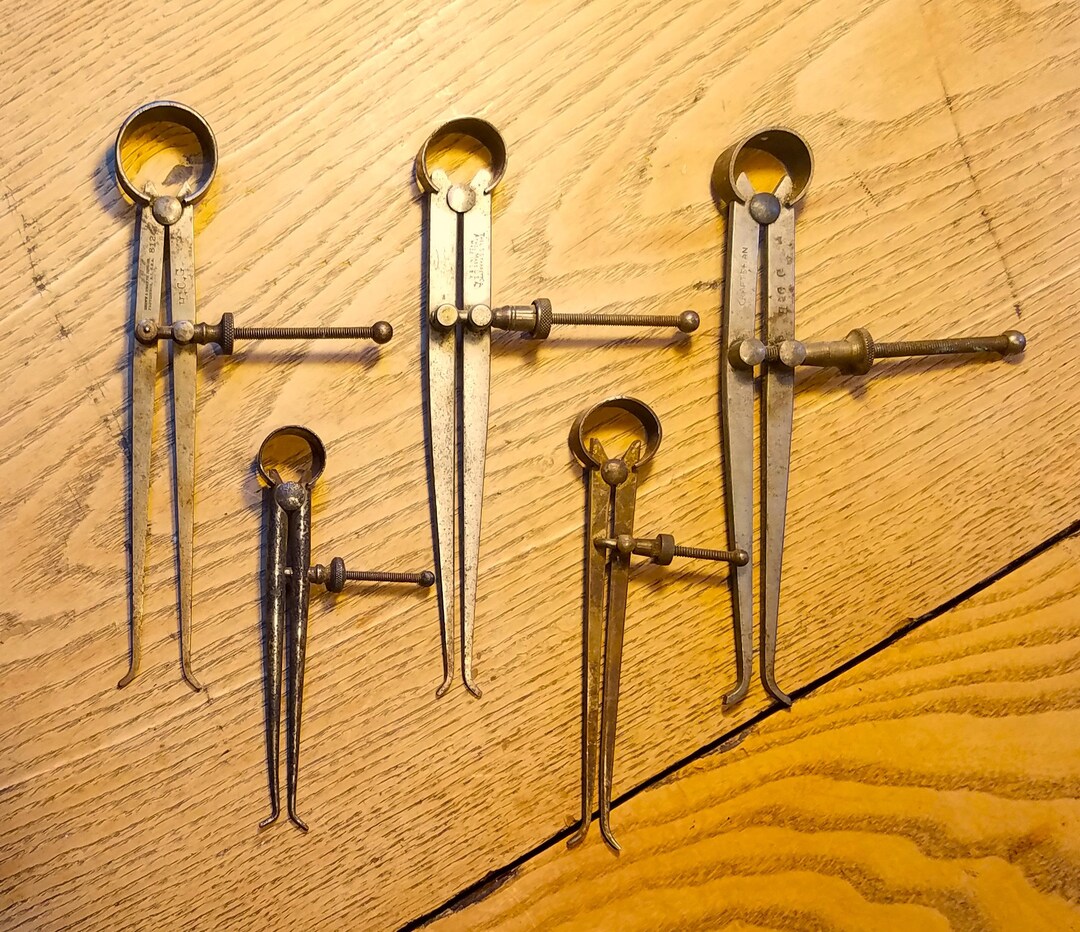 Antique Engineer Inside Calipers Metal Brown Sharpe Craftsman Starrett ...