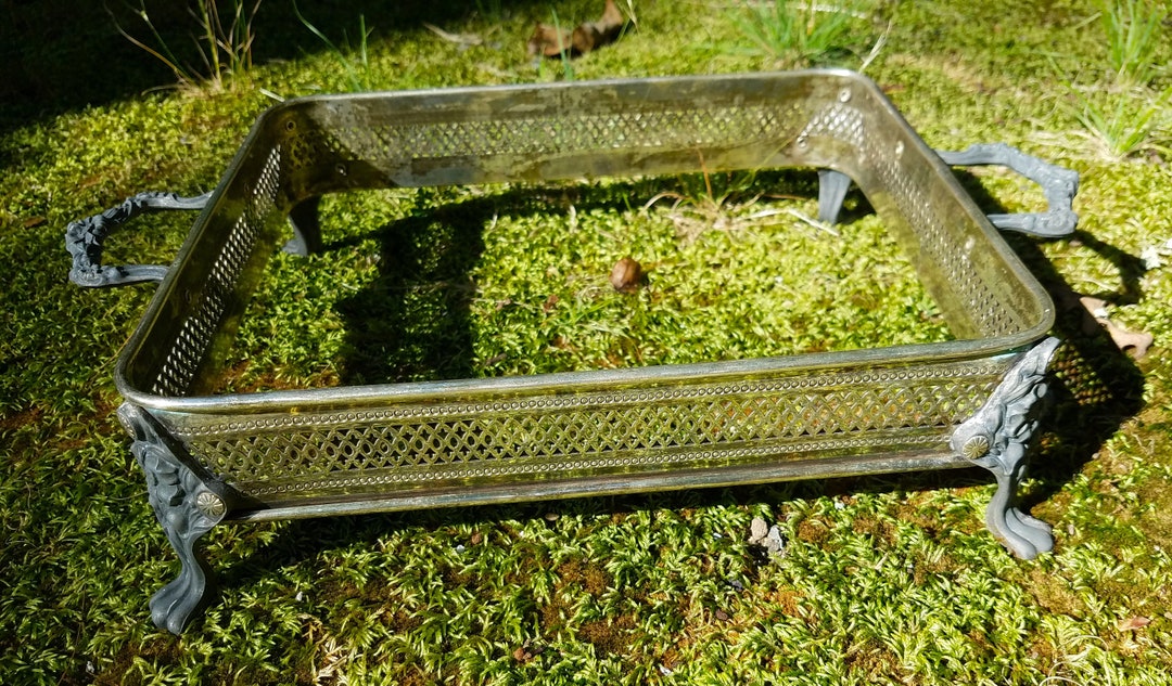 Vintage Silver Plated Pyrex Holder Casserole Dish Footed - Etsy