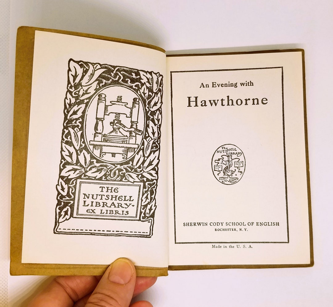 An Evening With Hawthorne Sherwin Cody the Nutshell Library 1927 - Etsy