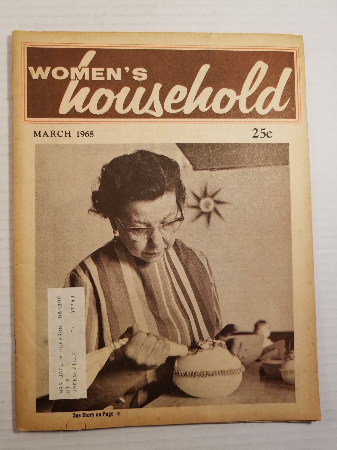 Antique Women's Household Magazine March 1968 - Etsy