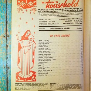 Vintage Women's Household Magazine December1968 - Etsy