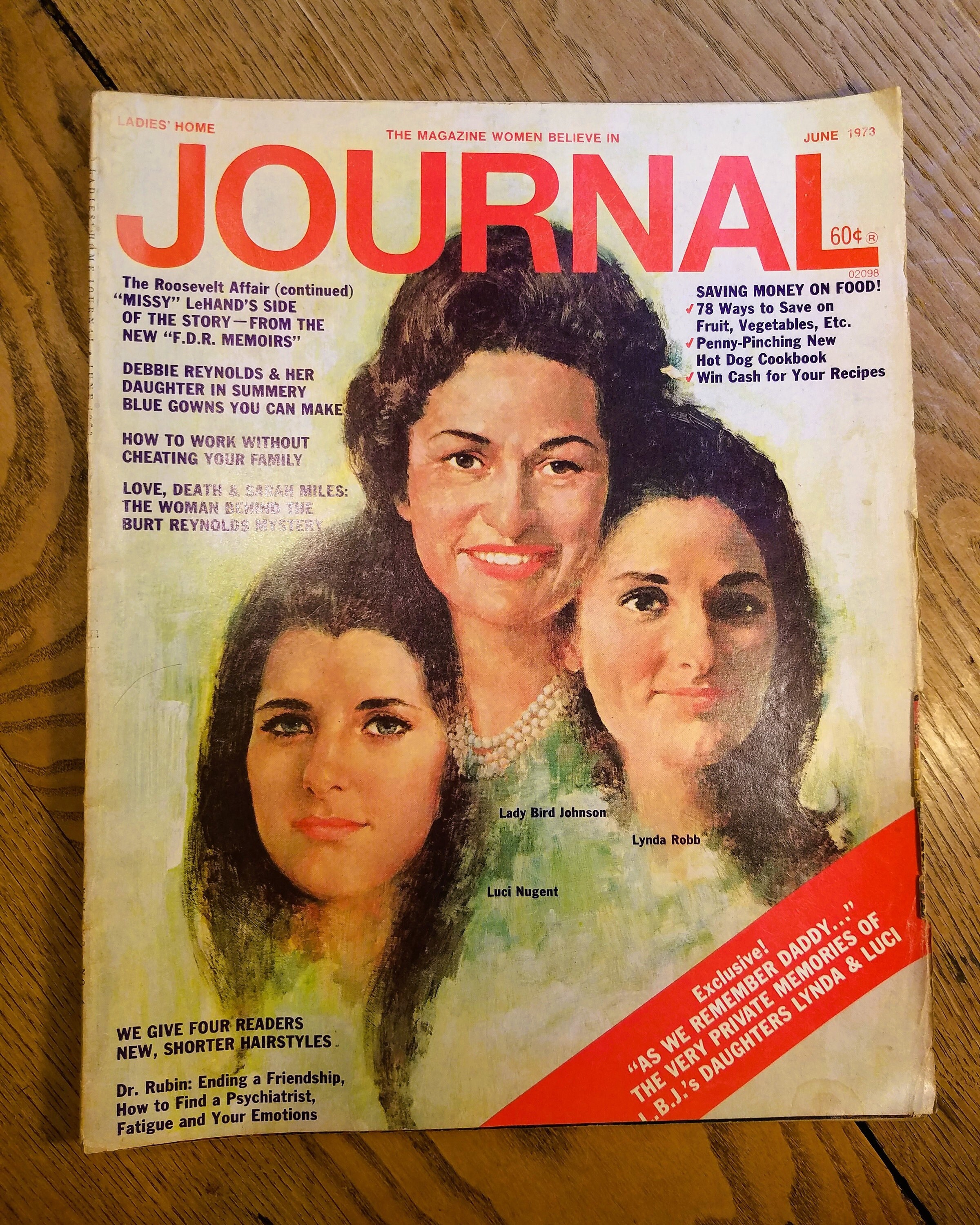 Vintage Journal Magazine Lady Bird Johnson and Daughters Cover June ...
