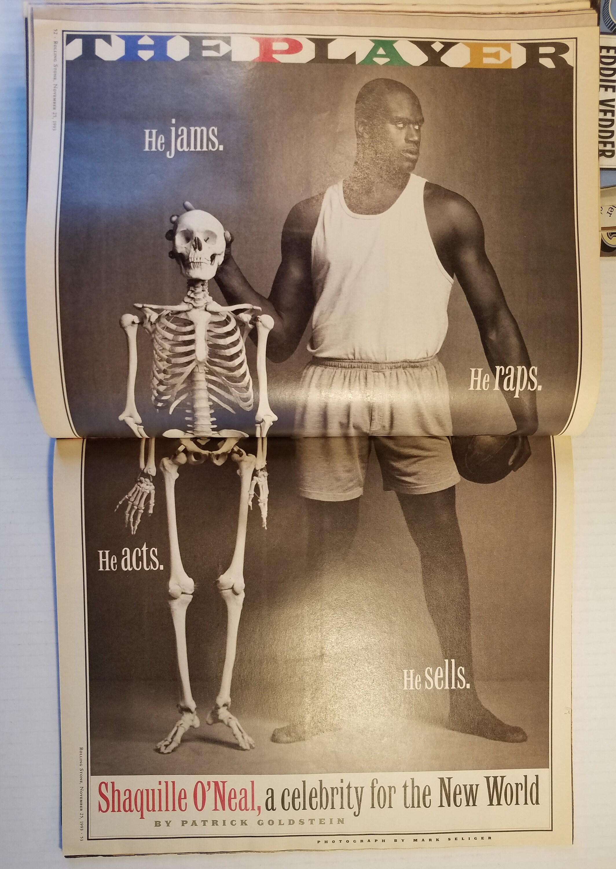 Rolling Stone Magazine Shaquille O'neal Cover 1993 - Etsy