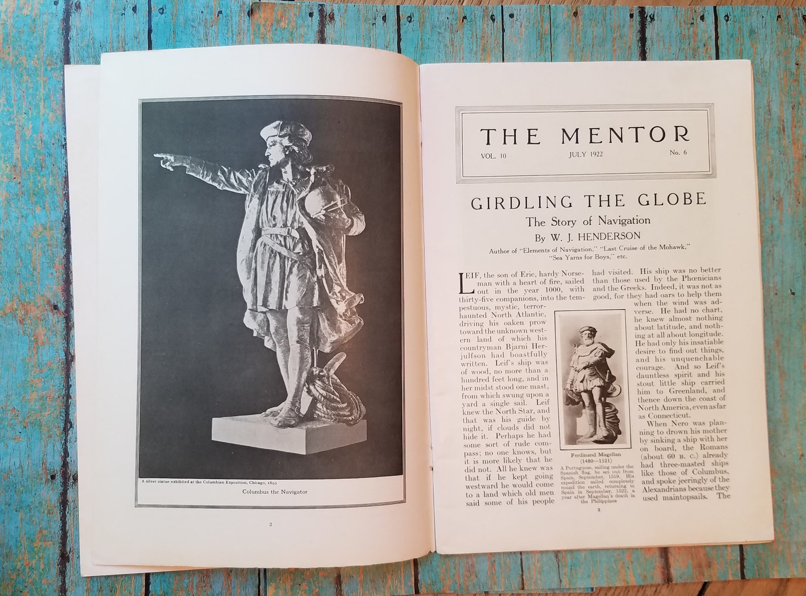 The Mentor Magazine 1922 July Girdling the Globe Edition Antique ...