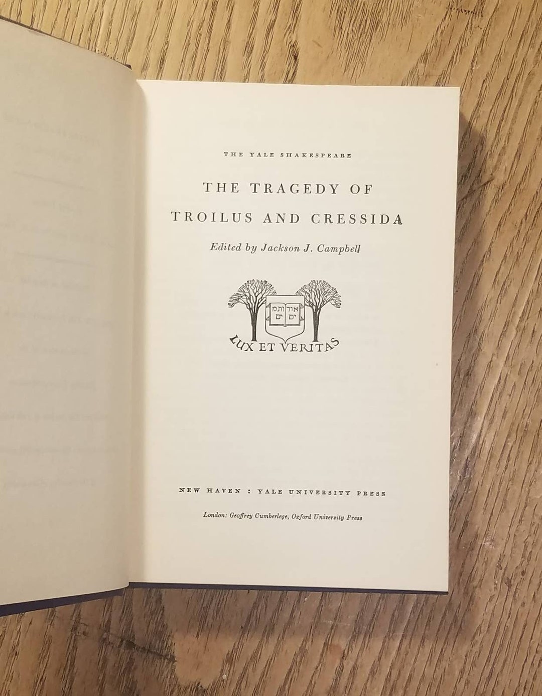 The Tragedy of Troilus and Cressida Hardback Book 1959 - Etsy