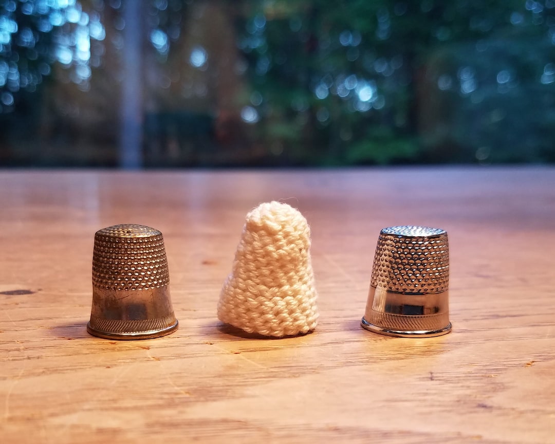 Antique Thimbles Metal Handmade Knit - Etsy