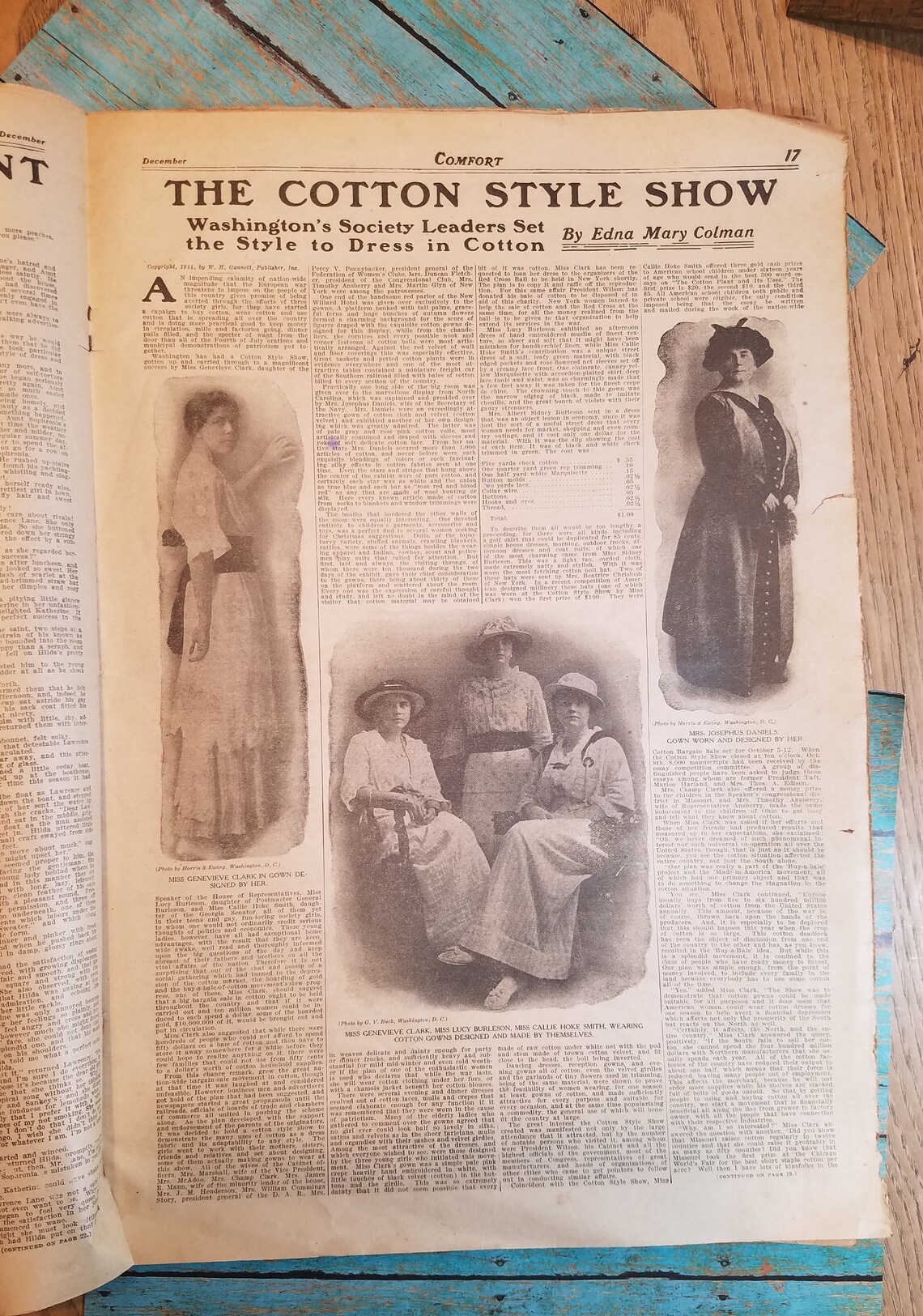 Antique Magazine Comfort December 1914 - Etsy