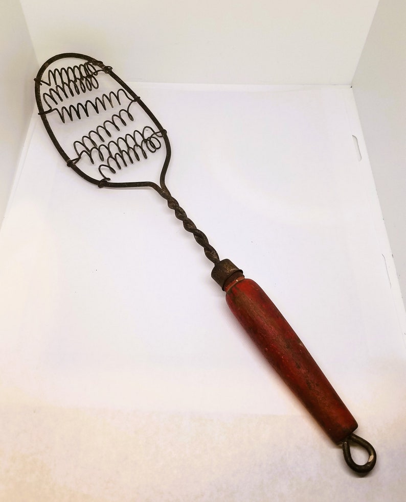 Antique Wooden Handled Wire Whisk - Etsy