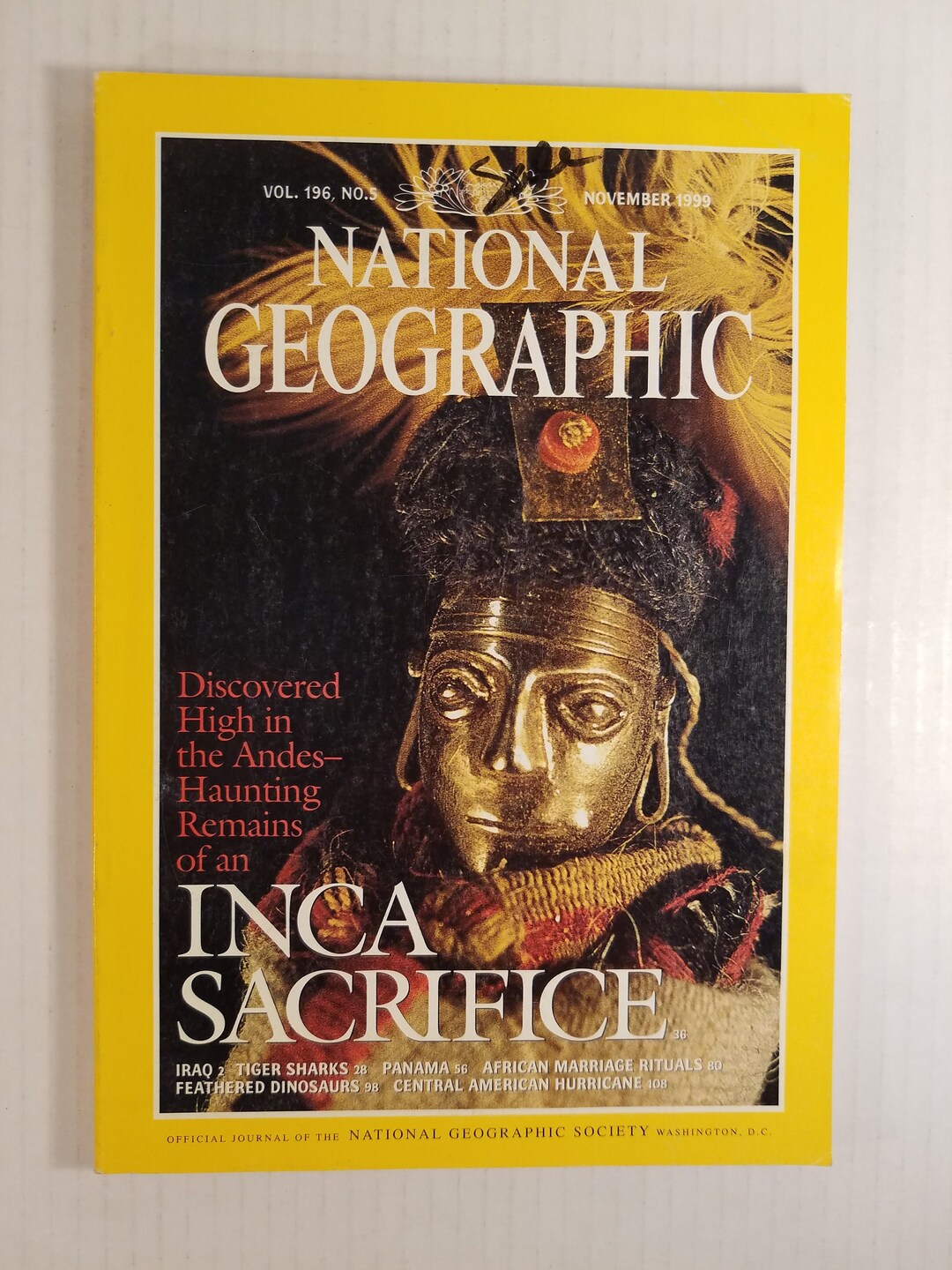 National Geographic Magazine Inca Sacrifice 1999 - Etsy