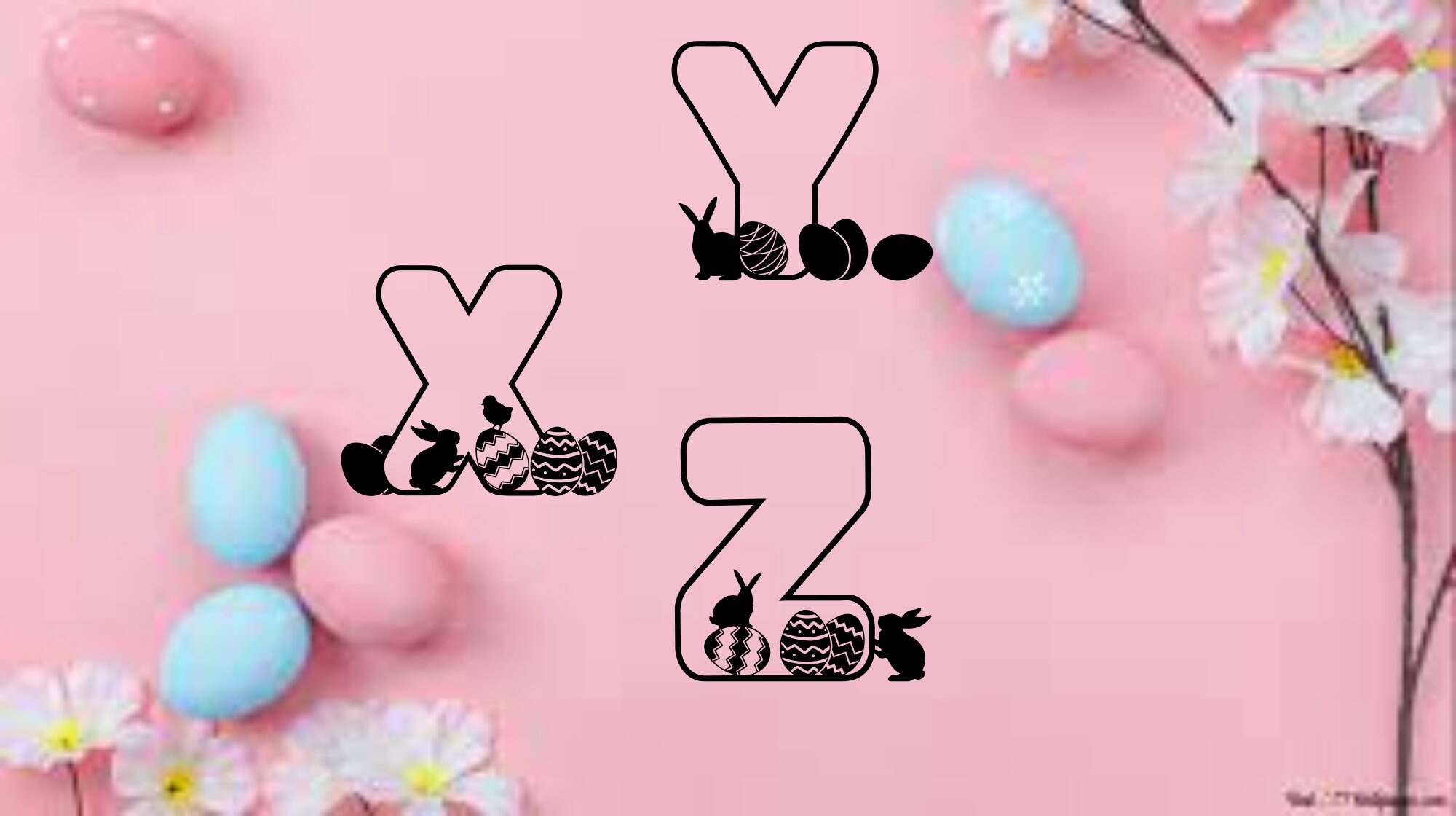 Easter Bunny Alphabet | Mini Egg Holders | Easter Gift | Easter Bunny ...