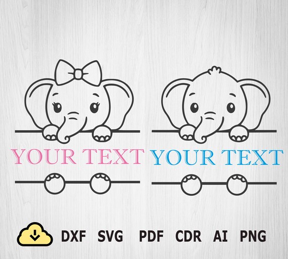 Elephant Print Baby Elephant Svg Png Baby Boy Nursery Decor - Etsy