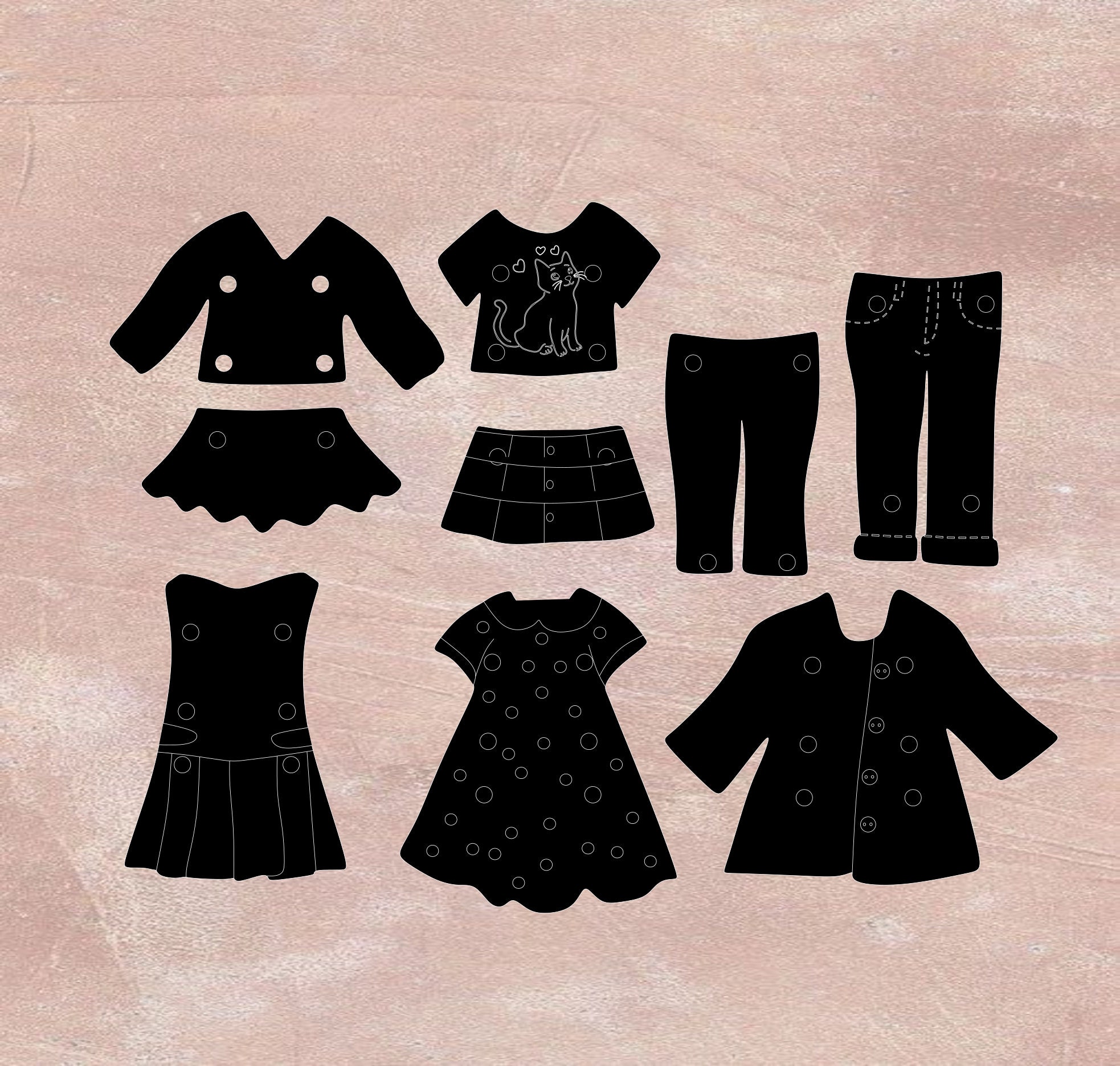 Woman Clothes Collection Set - Clothes Svg, Clothing Svg, Clothes ...