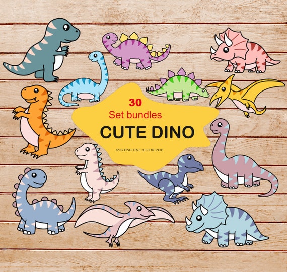 30 Set Bundles of Dino SVG PNG Dinosaure SVG Bundles Crafts - Etsy