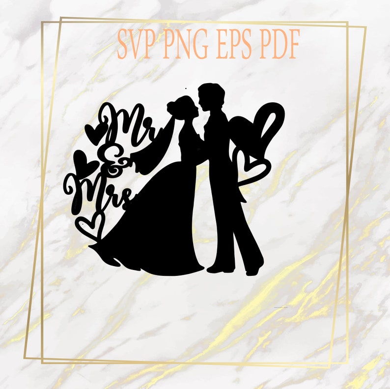 Novio svg, boda floral svg, sr. y señora svg, pareja svg, clipart de ...