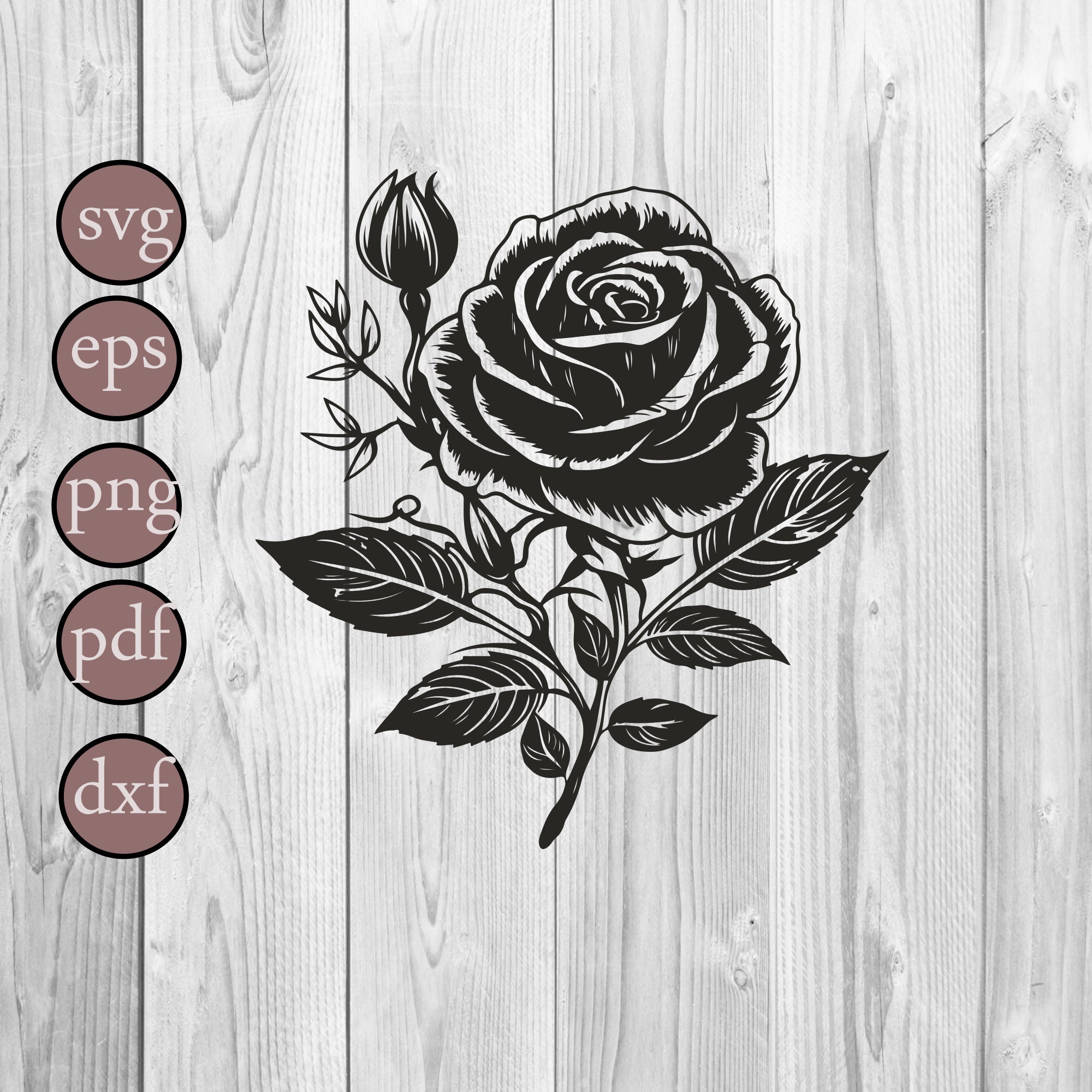 Rosa SVG, Flores SVG, Silueta de rosa, Vector de rosa, Imágenes ...