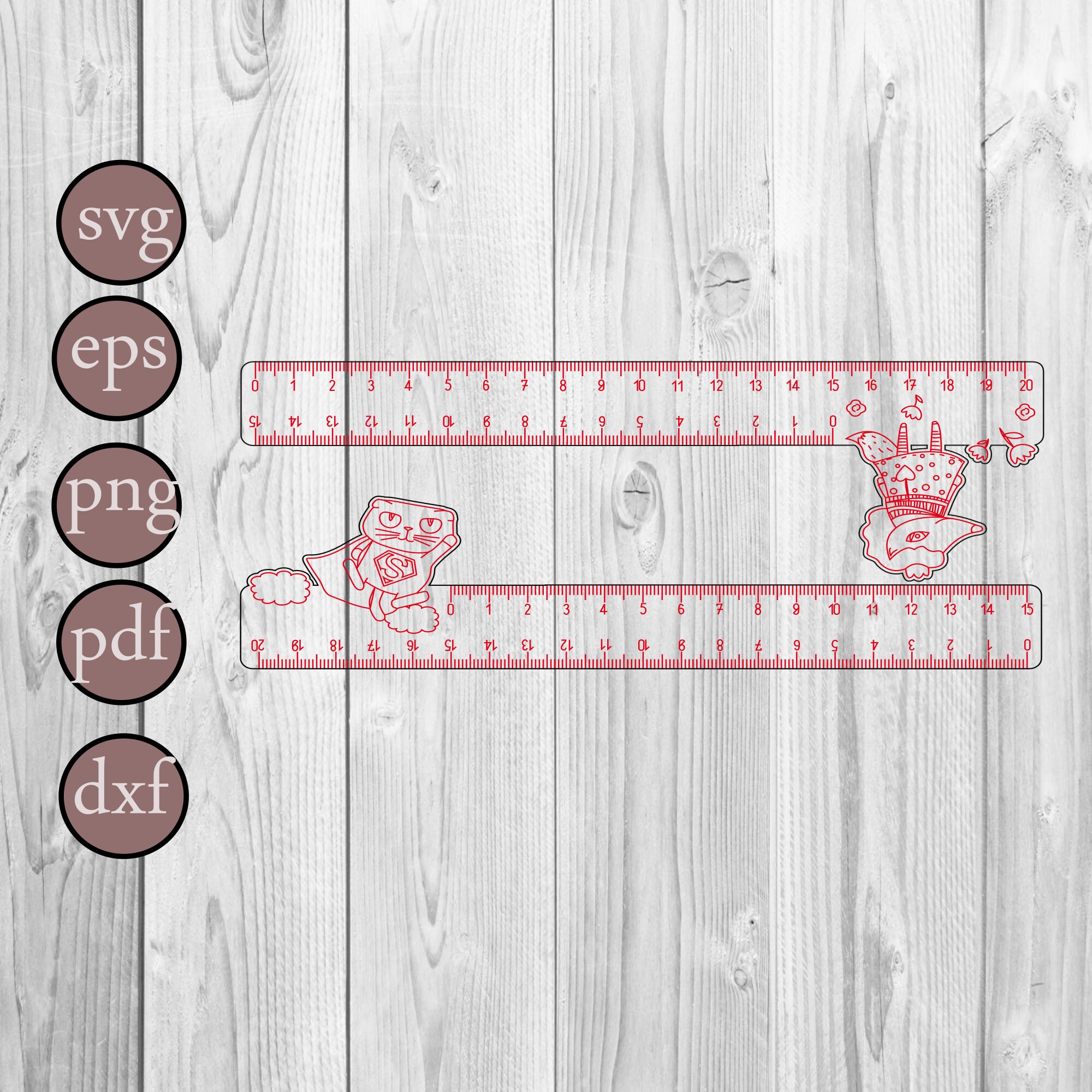 Ruler Laser Cut File L Centimeters L Ruler Blank SVG L 20cm, Ruler SVG ...