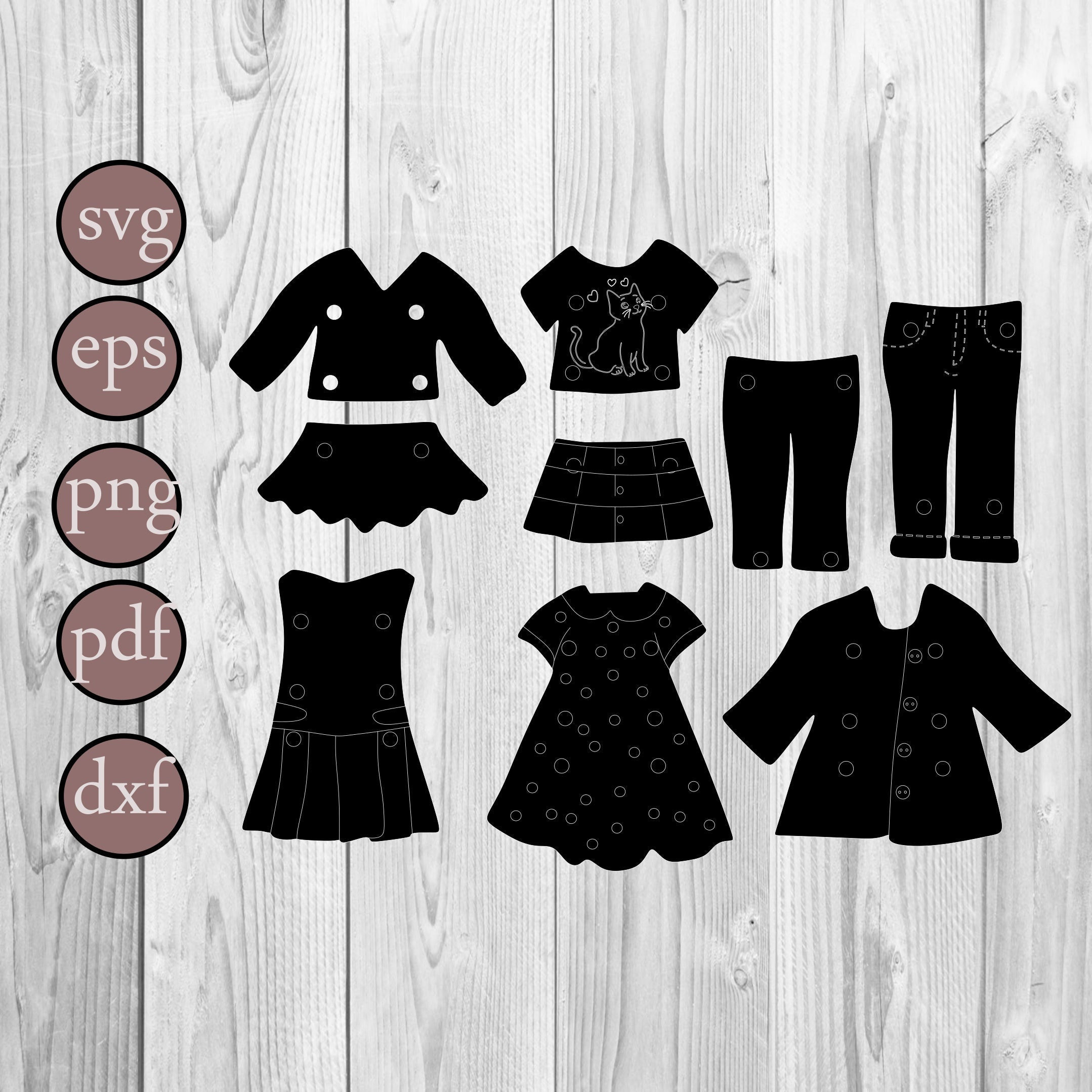 Woman Clothes Collection Set - Clothes Svg, Clothing Svg, Clothes ...