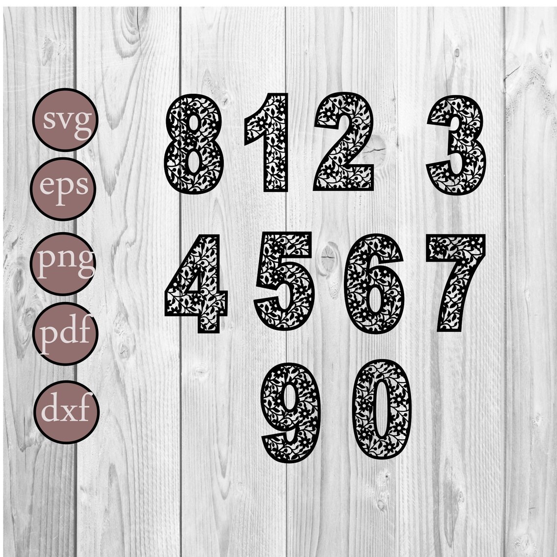 SVG DXF File for All Full Numbers Frame , Laser Glowforge Cuting , SVG ...