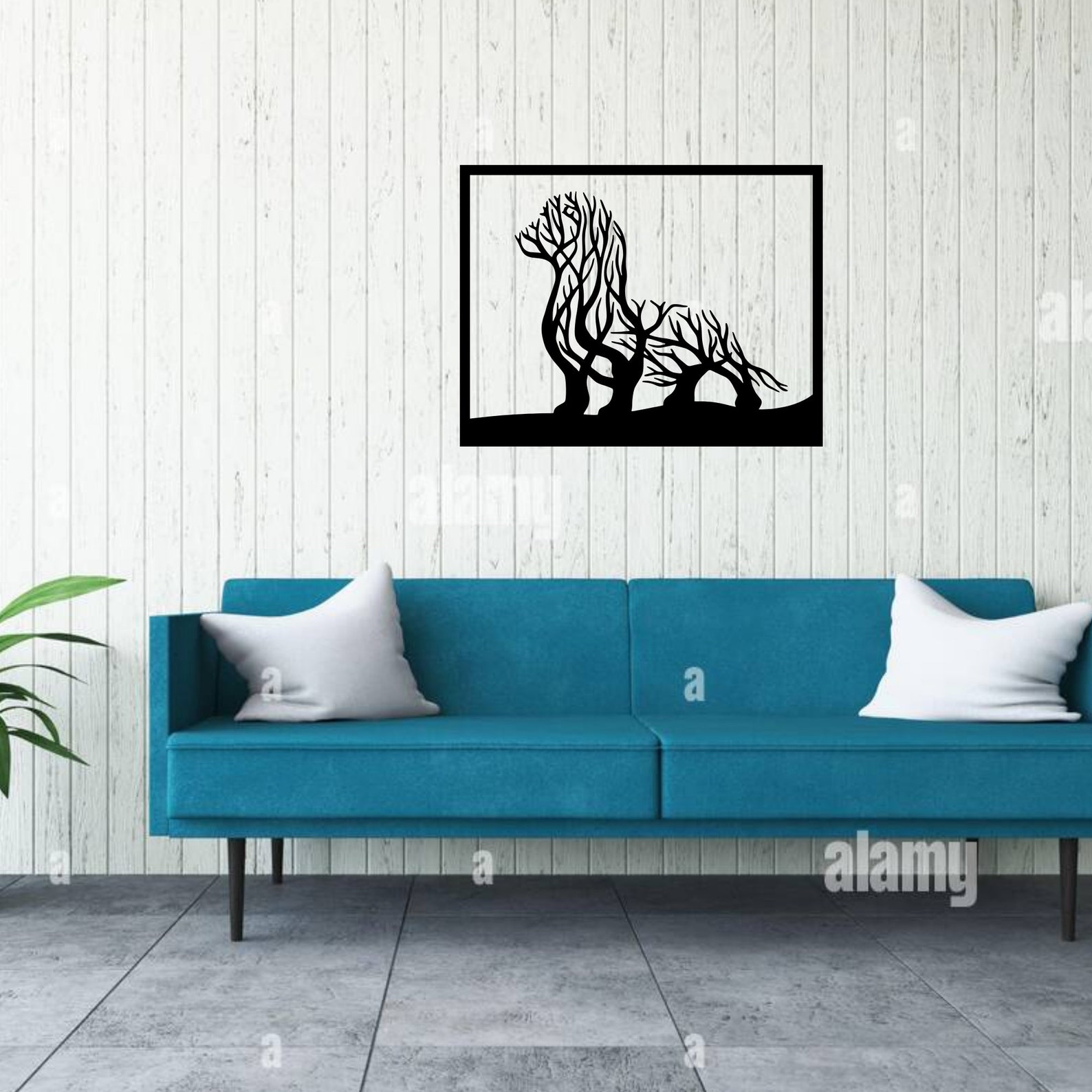 Dog Tree Wall Art, Svg Dxf EPS Svg and PDF Files, Plasma Cut File Wall ...