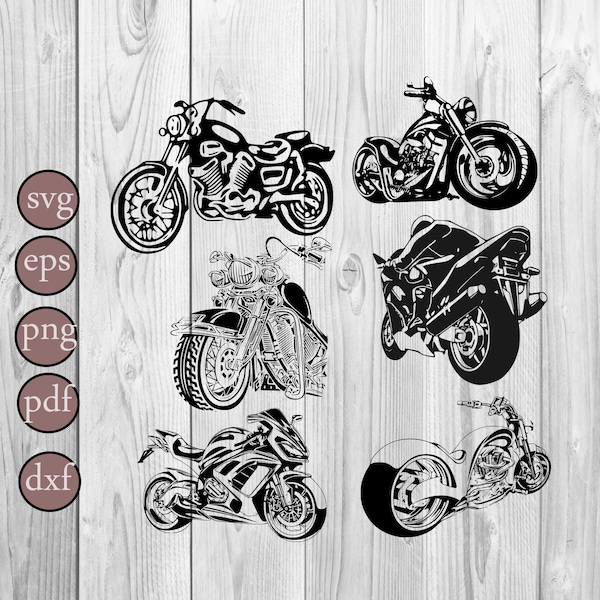 Motorcycle Svg - Etsy
