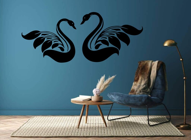 Swan Couple Romantic Design for Cards, Anniversaries, Personal Projects ...
