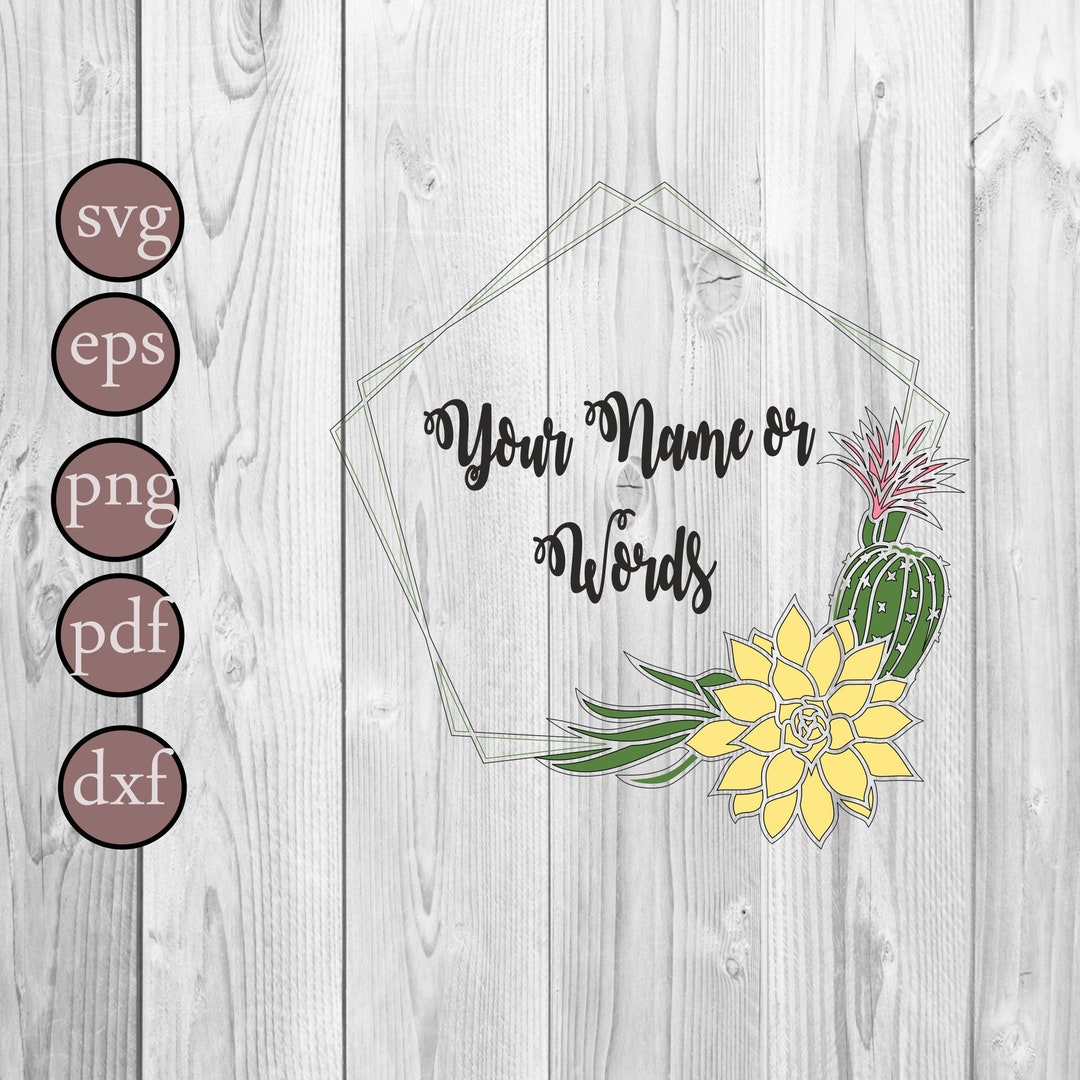 Cactus Frames SVG, Cactus SVG File, Cactus Monogram Svg, Cactus Border ...