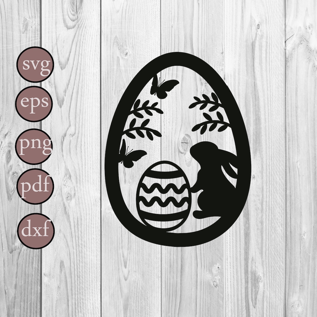 Bunny Easter Svg, Easter Laser Cut Svg File CNC, Easter SVG, Easter ...