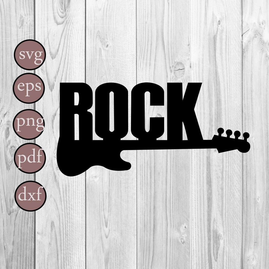 Rock Decor Svg Rock on Svg Rock Svg Dxf Eps Pdf Png Cricut Silhouette ...